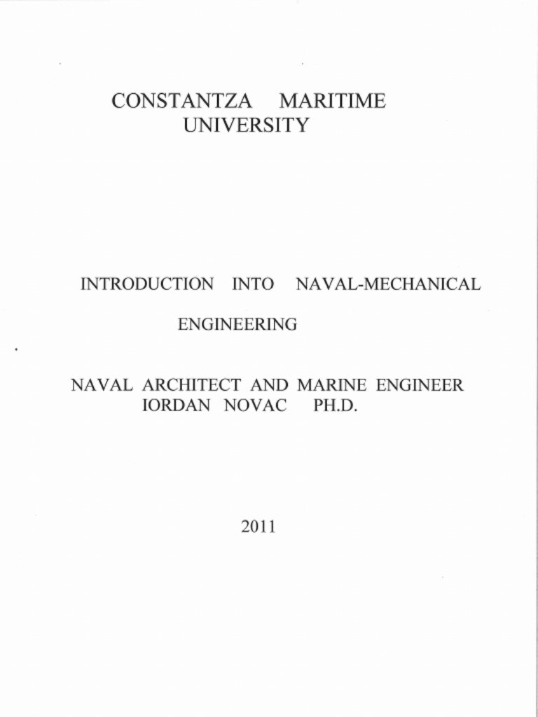 Introduction Into Naval-Mechanical Engineering | PDF
