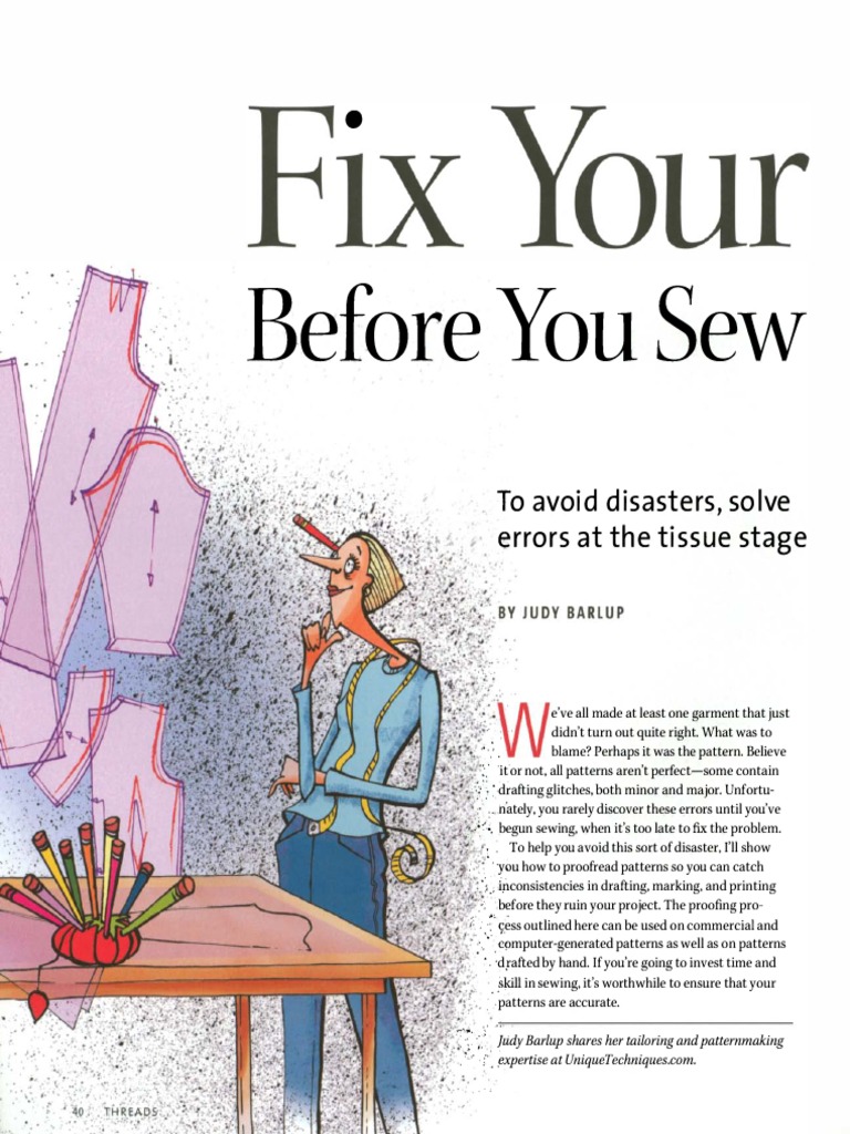 Fix Your Patterns Before You Sew | PDF | Lifestyle