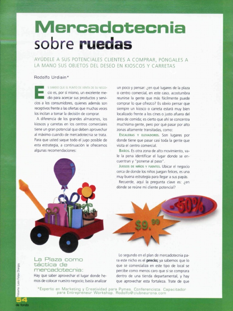 Mercadotecnia Sobre Ruedas | PDF | Instituciones Economicas | Marketing