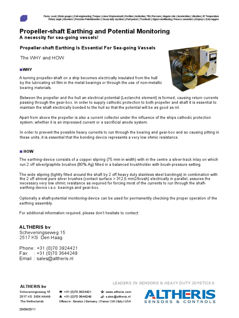 Propeller Shaft Earthing | PDF | Propeller | Bearing (Mechanical)