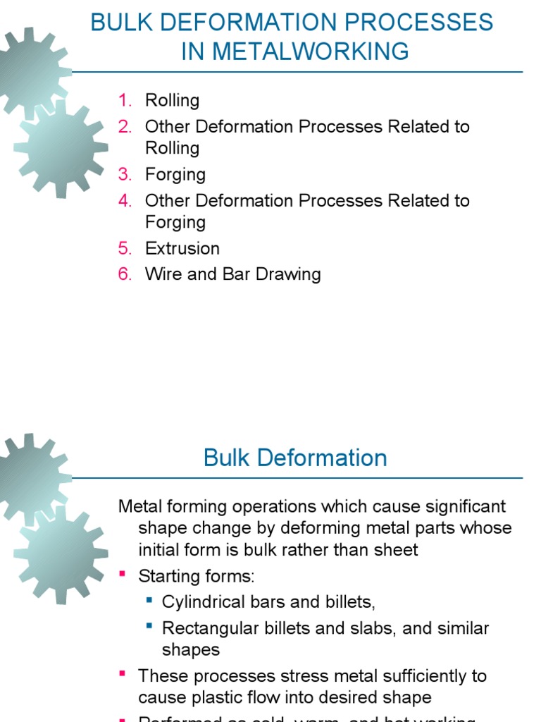 Bulk Forming | PDF | Forging | Extrusion