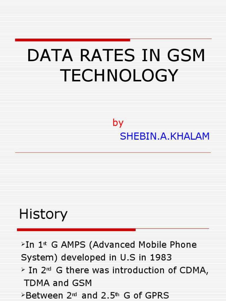 GSM Data Rates and Evolution Overview | PDF | General Packet Radio ...