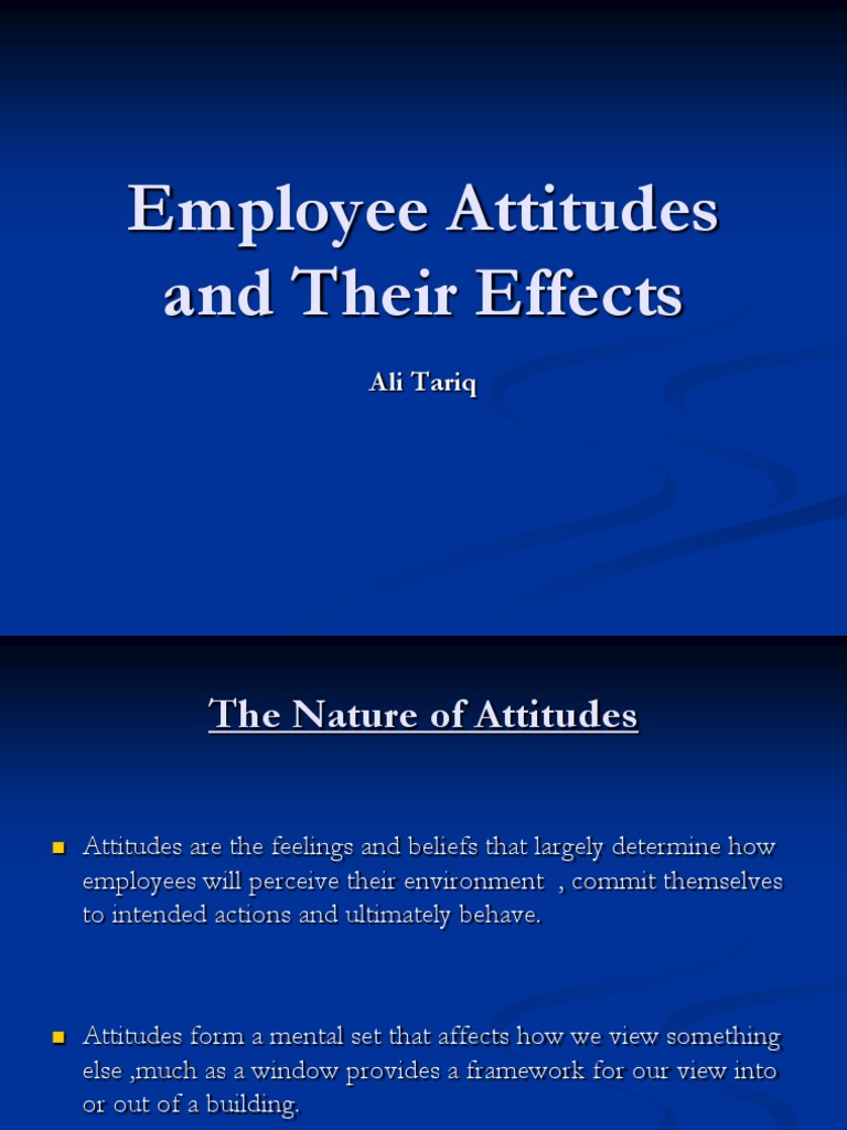 Employee Attitudes and Their Effects | Job Satisfaction | Survey ... Employee Attitudes and Their Effects | Job Satisfaction | Survey ...