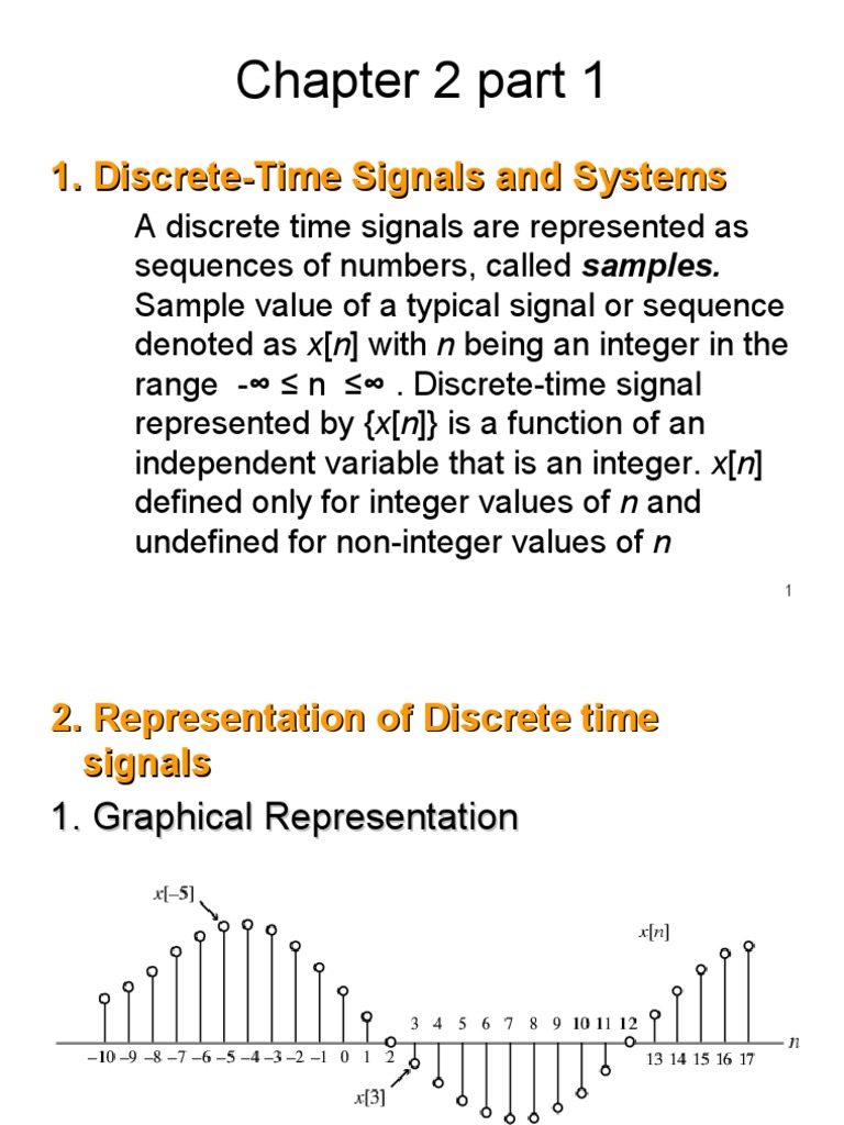 DSP Chapter 2 Part 1 | PDF | Discrete Time And Continuous Time | Function (Mathematics)