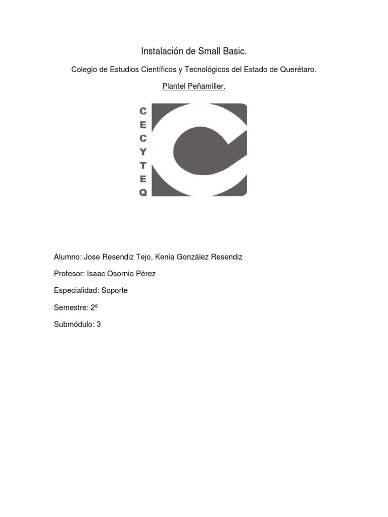 Instalación de Small Basic | PDF | Básico | Programa de computadora