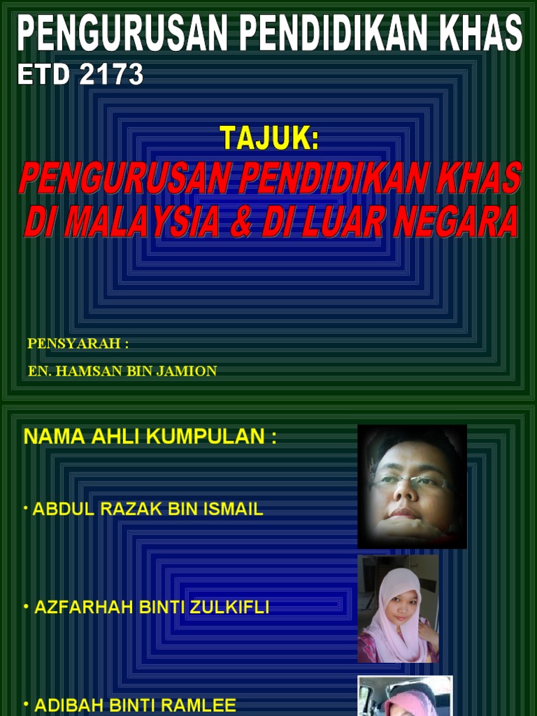 Pengurusan Pendidikan Khas Di Malaysia & Di Luar Negara | PDF