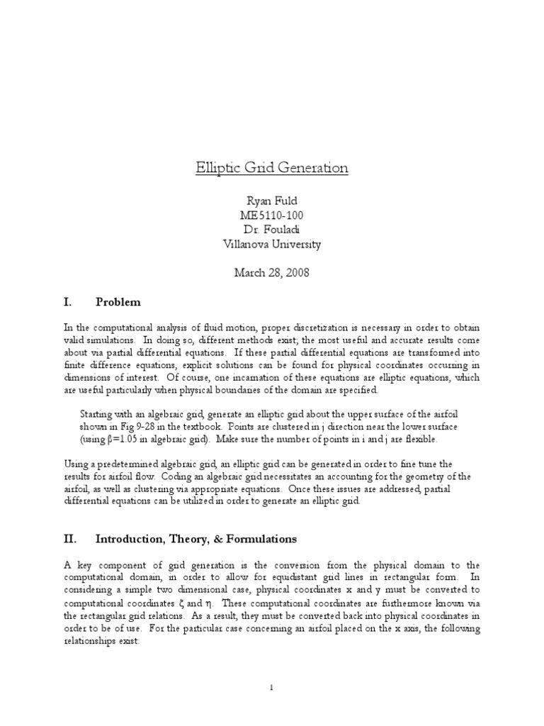 Generating an Elliptic Grid Around an Airfoil Using Partial ...