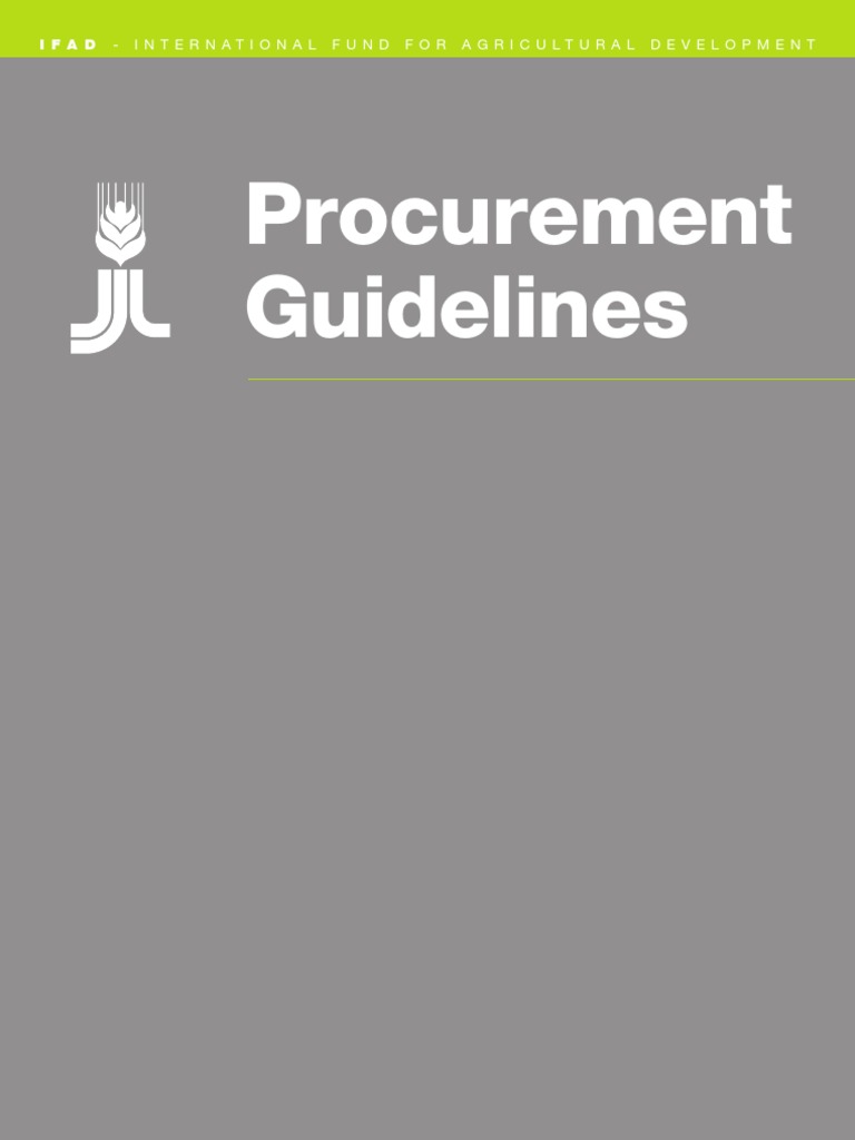 IFAD Procurement Guide | PDF | Procurement | Loans