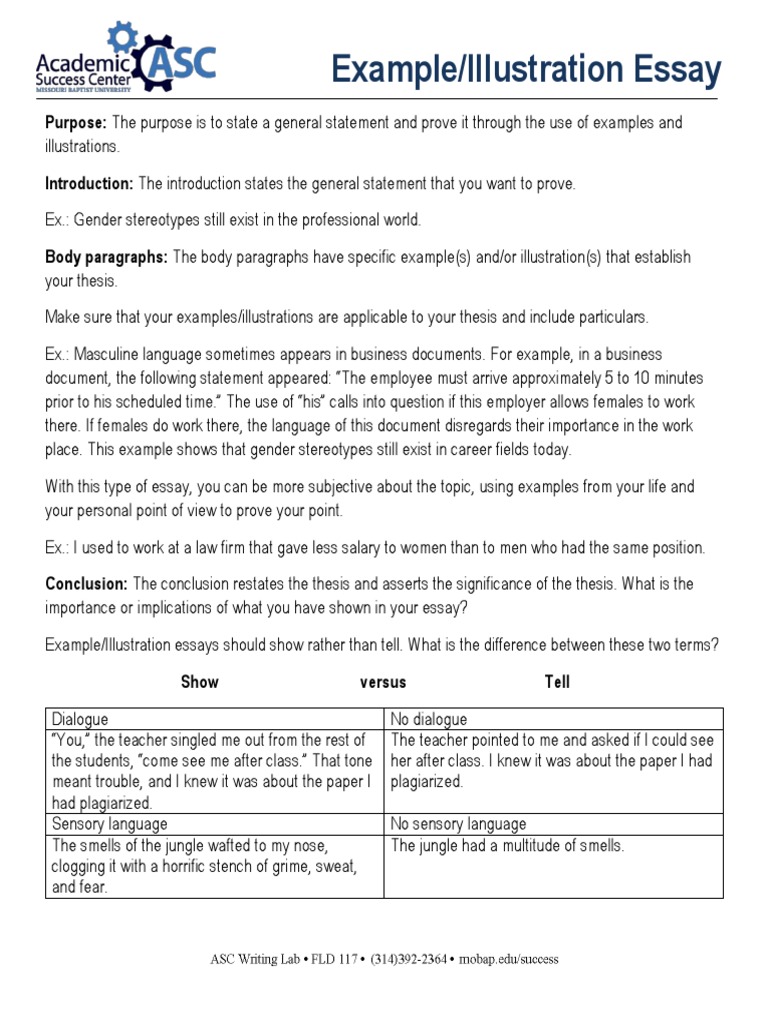 Example Illustration | PDF | Gender Role | Essays