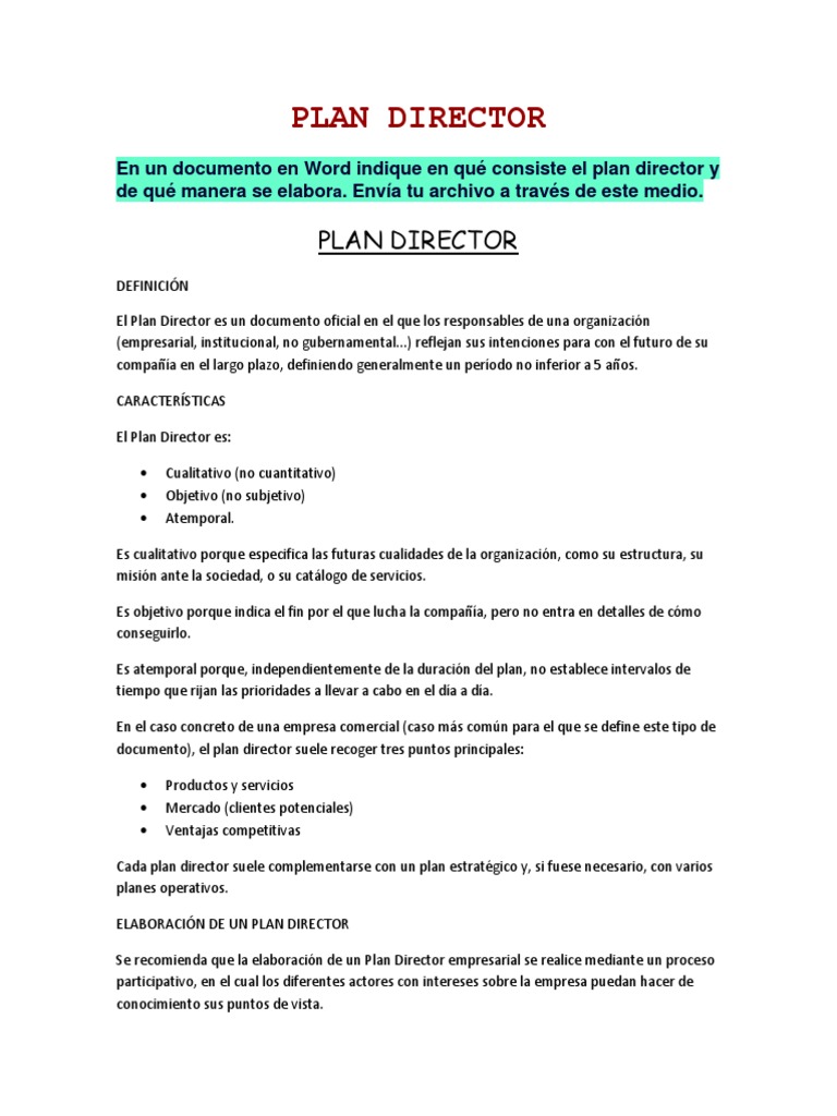 Plan Director | PDF