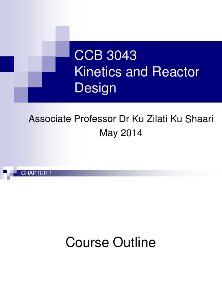 Kinetic Reactor Design Lecture Note 1-1 | PDF | Chemical Reactor ...