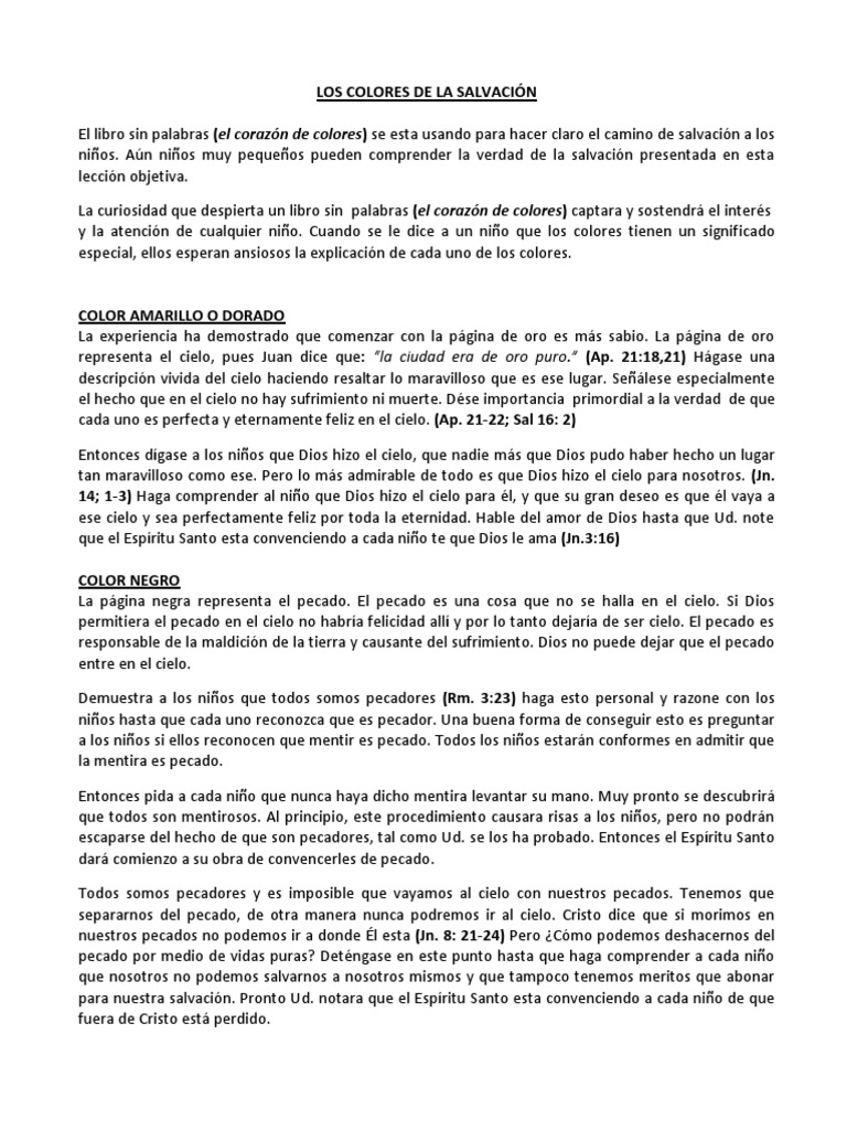 Los Colores de La Salvación | PDF | Cristo (título) | Pecado