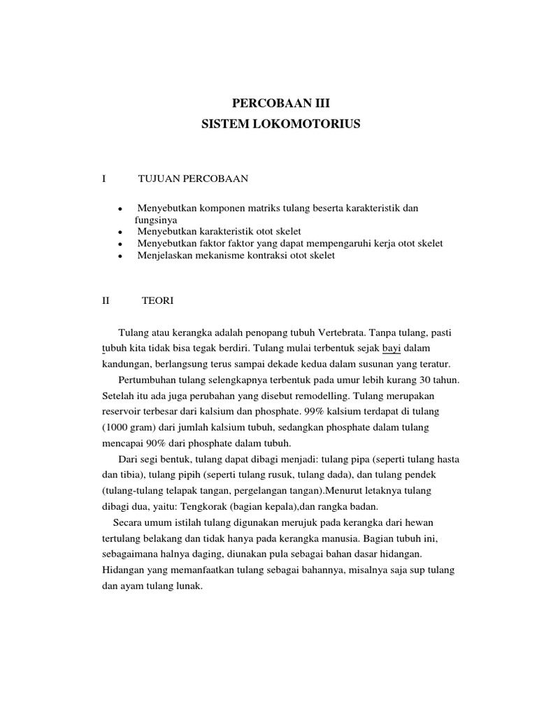 Struktur dan Fungsi Sistem Lokomotor | PDF | Ilmu Sosial | Sains ...