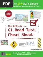 Ontario G2 and G Test Marking Sheet | PDF | Traffic | Intersection (Road)
