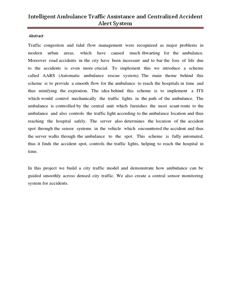Smart City Traffic Control For Ambulance With Accident Dtection Pdf Arduino Rectifier