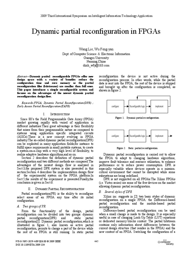 Dynamic Partial Reconfiguration in Fpgas | PDF | Field Programmable Gate Array | Electronics