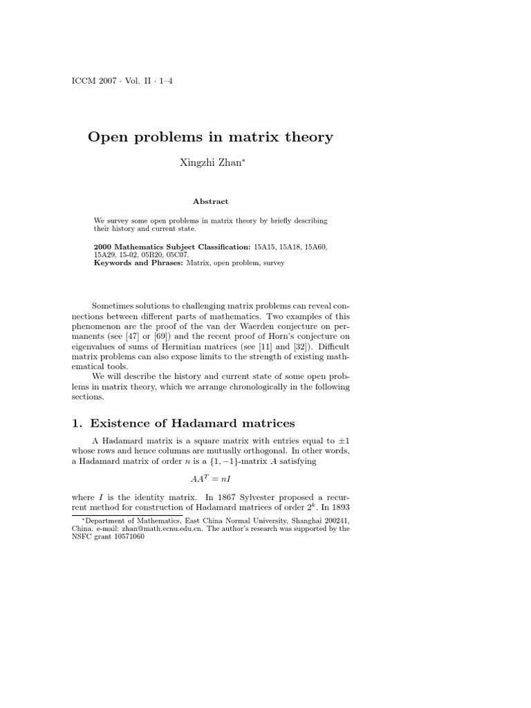 Matrix Theory | PDF | Matrix (Mathematics) | Eigenvalues And Eigenvectors