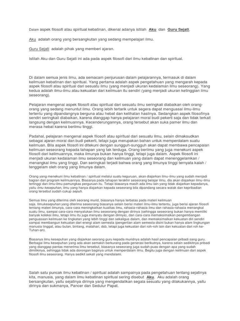 Aku & Guru Sejati | PDF | Filsafat | Sains & Matematika