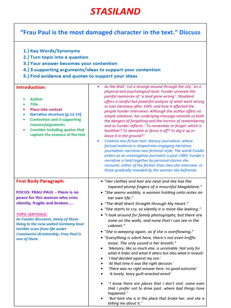 Essay Stasiland | PDF | Creative Nonfiction | Narrative