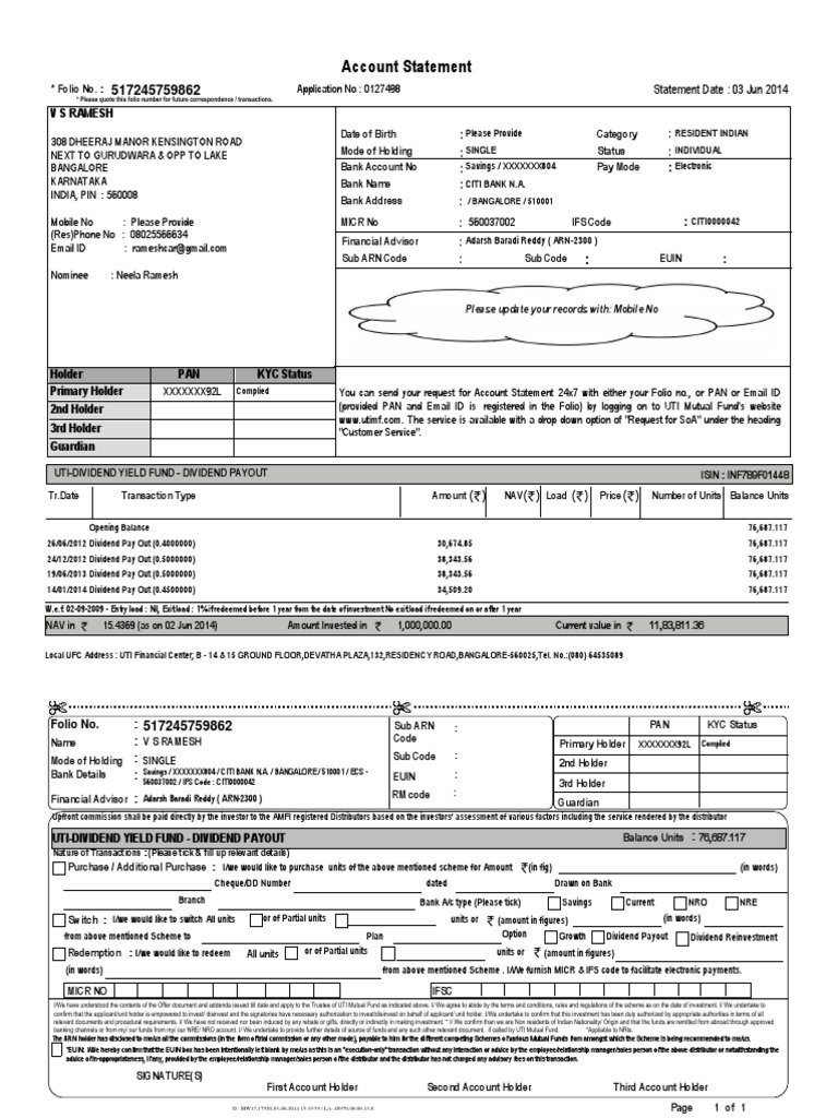DWD | PDF | Mutual Funds | Cheque