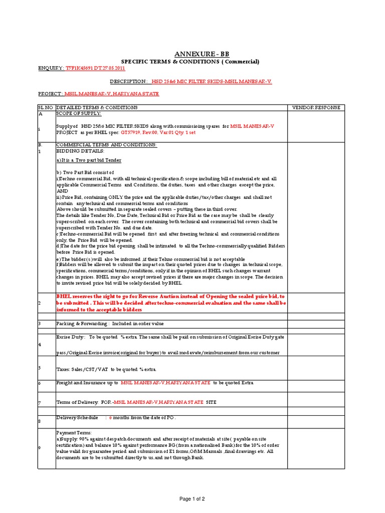 Annexure B | Invoice | Government