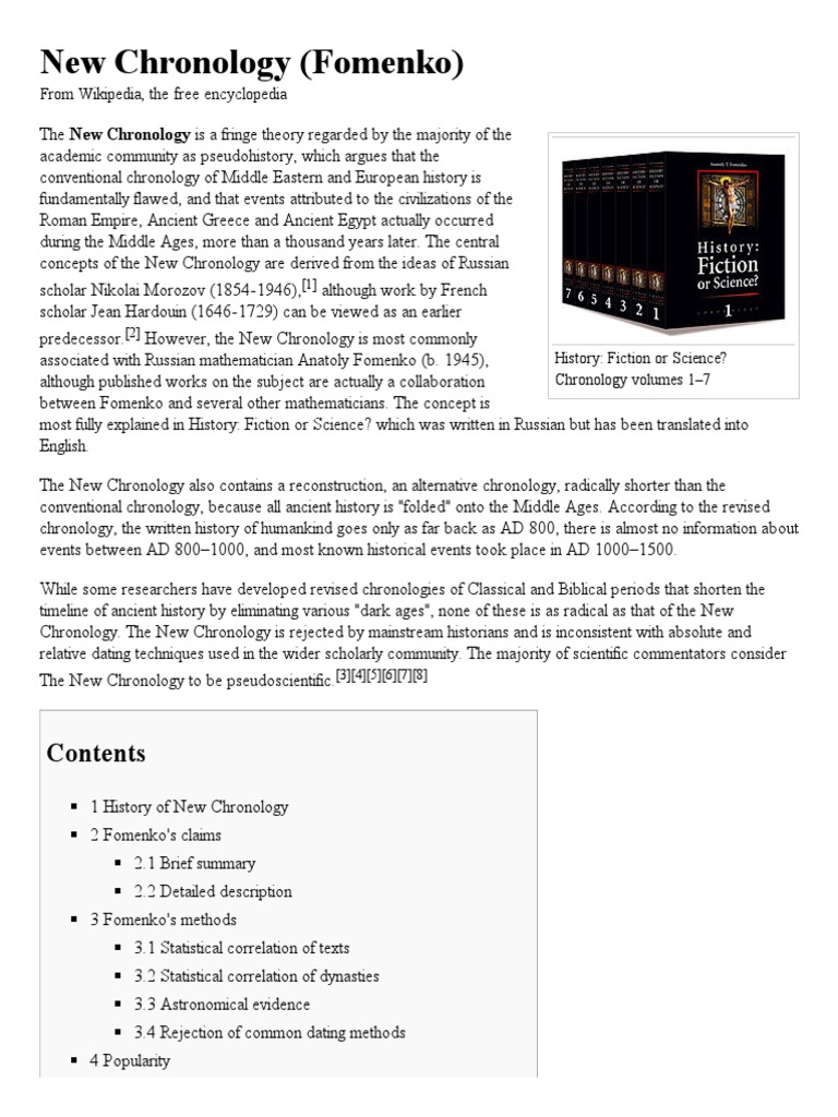 New Chronology (Fomenko) | PDF | Epistemology | Science