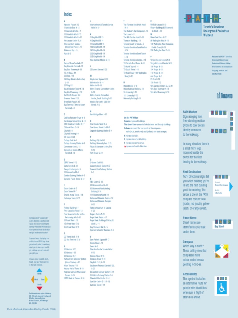 Navigating Toronto S Underground Path Walkway Pdf
