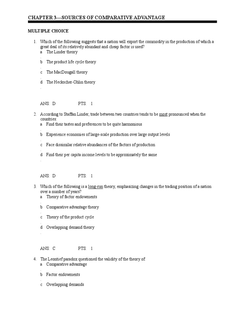 Comparative Advantage Theories Explained | PDF | Competitiveness ...