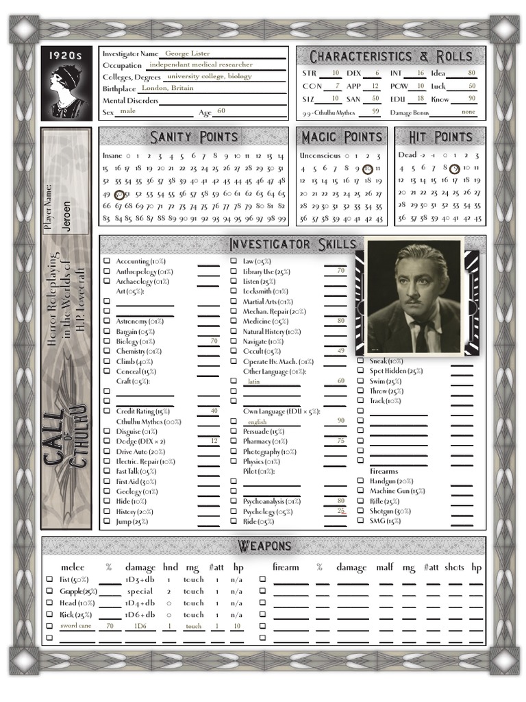 George Lister Independant Medical Researcher University College ...