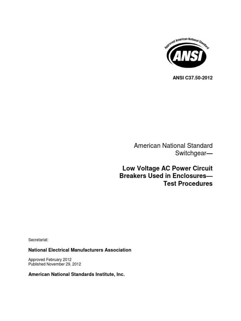 Ansi C37 50-2012 | PDF | Fuse (Electrical) | Electric Current