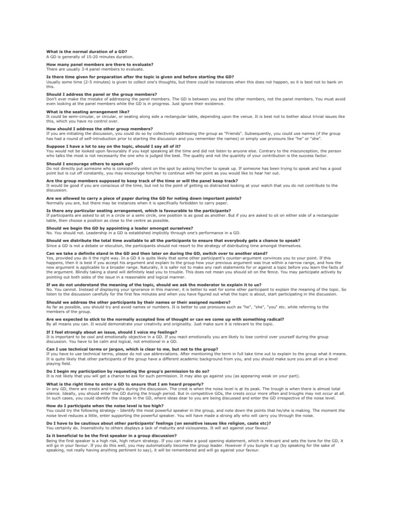 What Is The Normal Duration of A GD? A GD | PDF | Argument | Bias