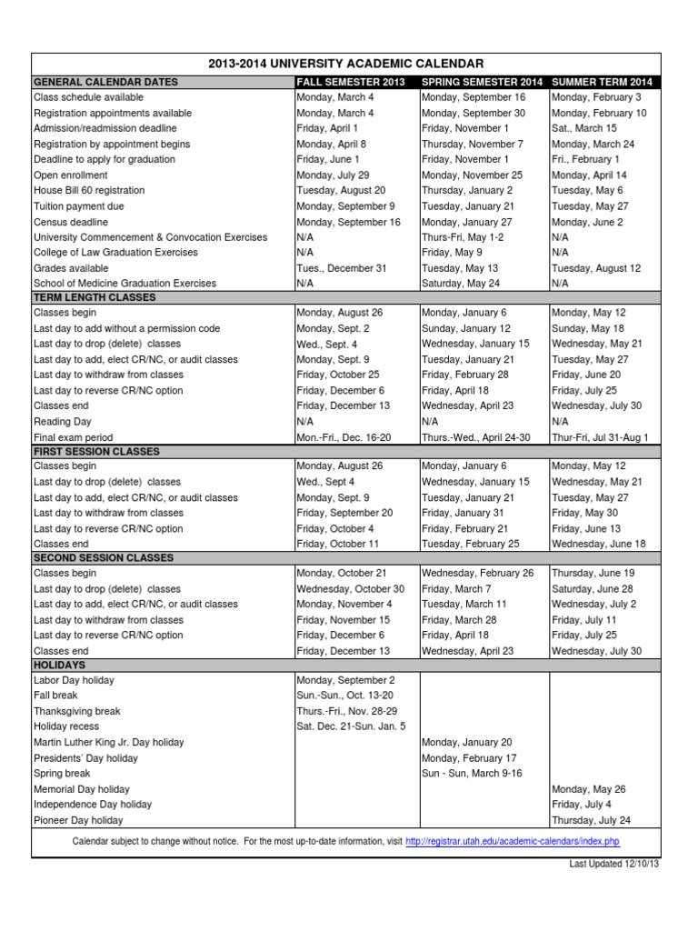 Academic Calendar 2013 14 | PDF | Academic Term | Observances