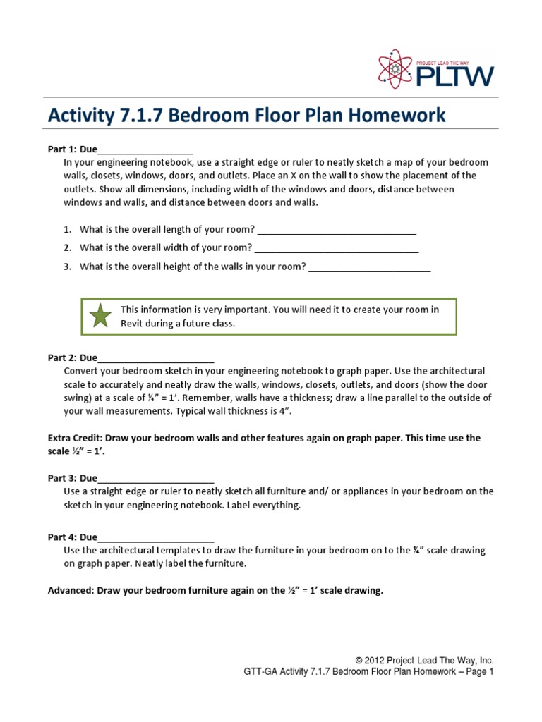 Bedroom Floor Plan Assignment | PDF | Bedroom | Teaching Mathematics