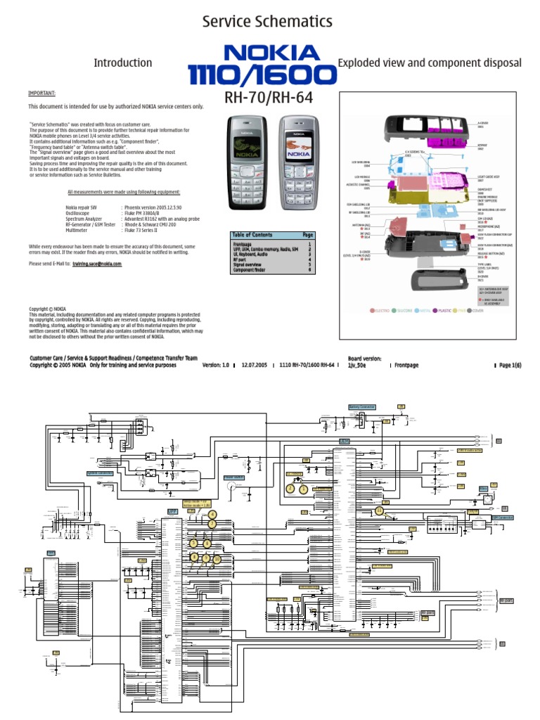 Nokia 1110-1600 Schematics | PDF | Business