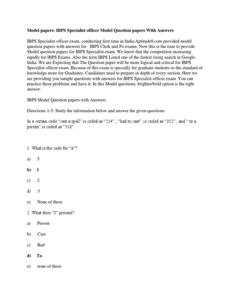 Ibps Model Paper | PDF | Bonds (Finance) | Computer Virus