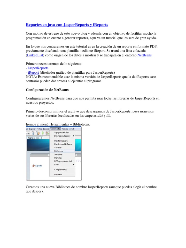 Reportes en Java Con JasperReports y Ireports | PDF | Java (lenguaje de ...