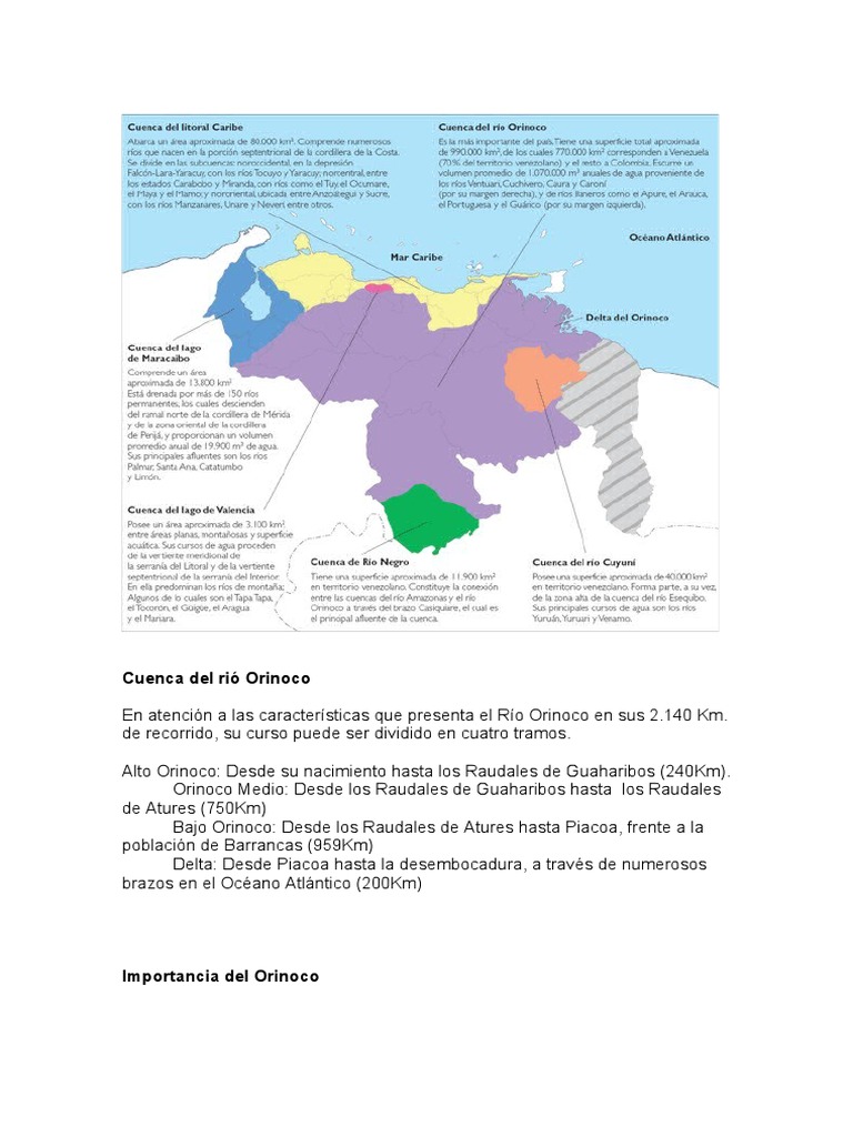 Cuenca Del Rió Orinoco | PDF | Río | Cuenca de drenaje