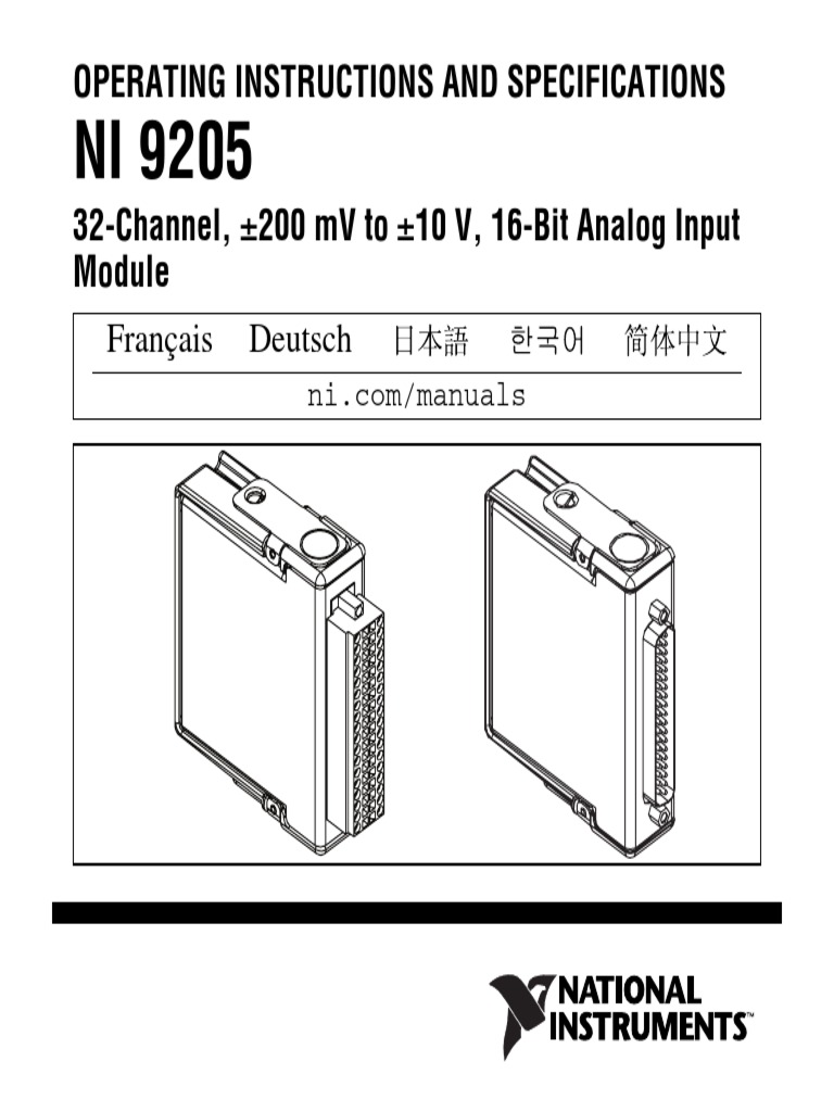 NI 9205 | Electromagnetic Compatibility | Electrical Connector