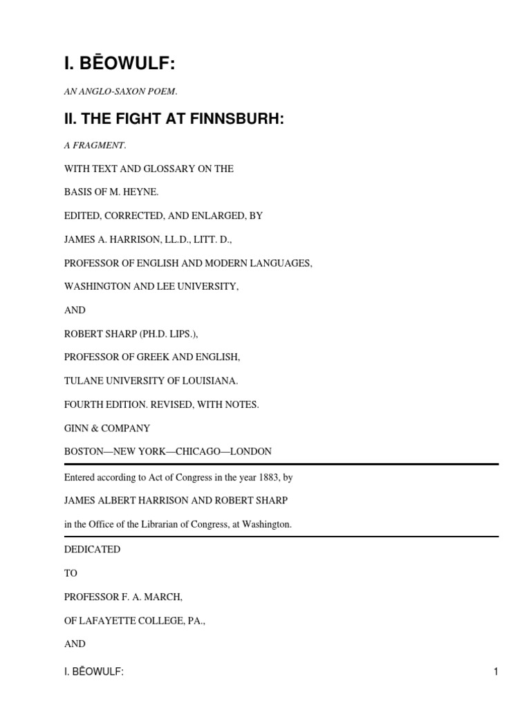 Beowulf | PDF | Beowulf | Scandinavian Folklore