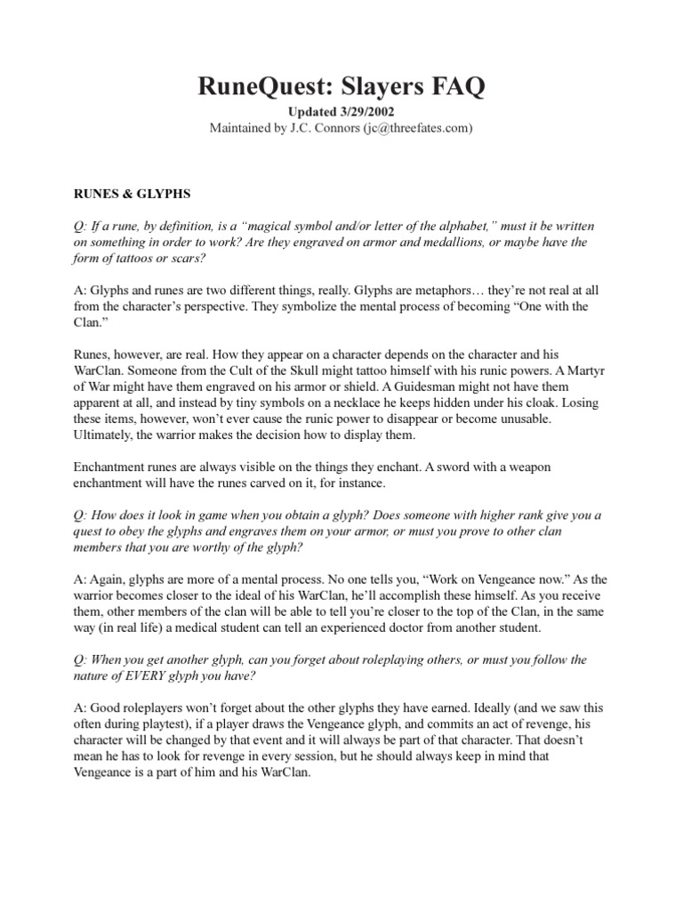 RuneSlayer FAQs | PDF | Runes | Leisure