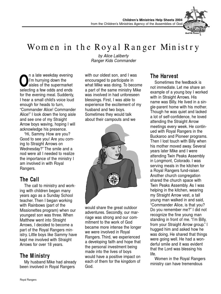 Women-in-Royal Rangers Ministry | PDF | Worship | Religious Behaviour ...