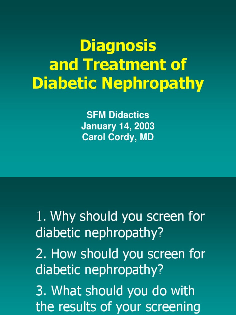 Diabetic Nephropathy PPT | Kidney Disease | Chronic Kidney Disease