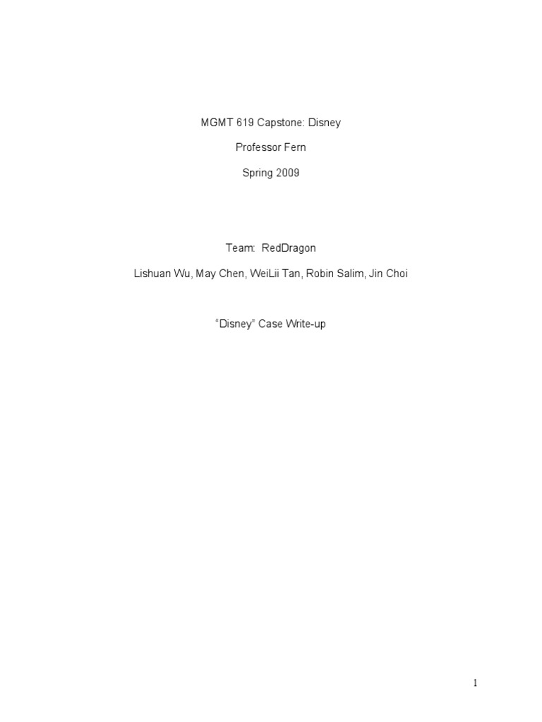 Disney+case Final | PDF | The Walt Disney Company | Strategic Management