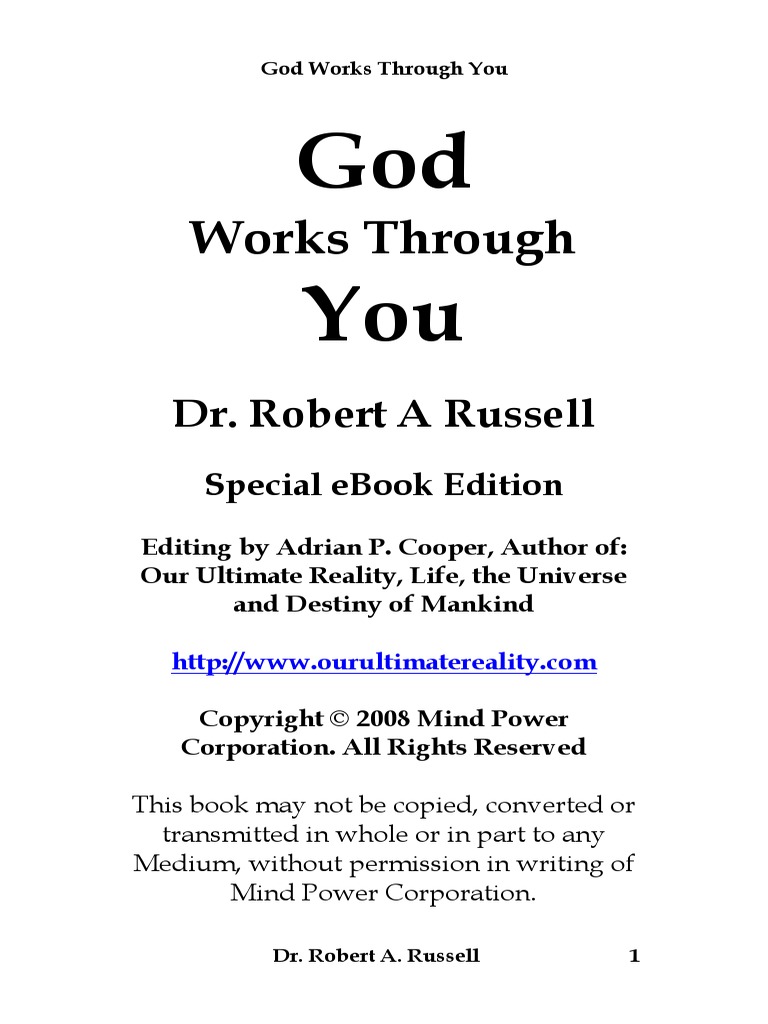 God Works Through You | PDF | God | Mind