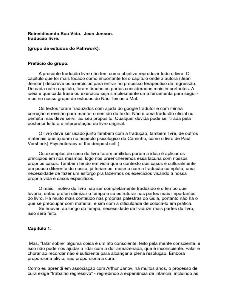 Exercicios Jean Jenson | PDF | Realidade | Pensamento