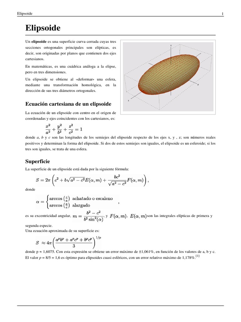 Elipsoide | PDF | Formas geométricas | Geometría