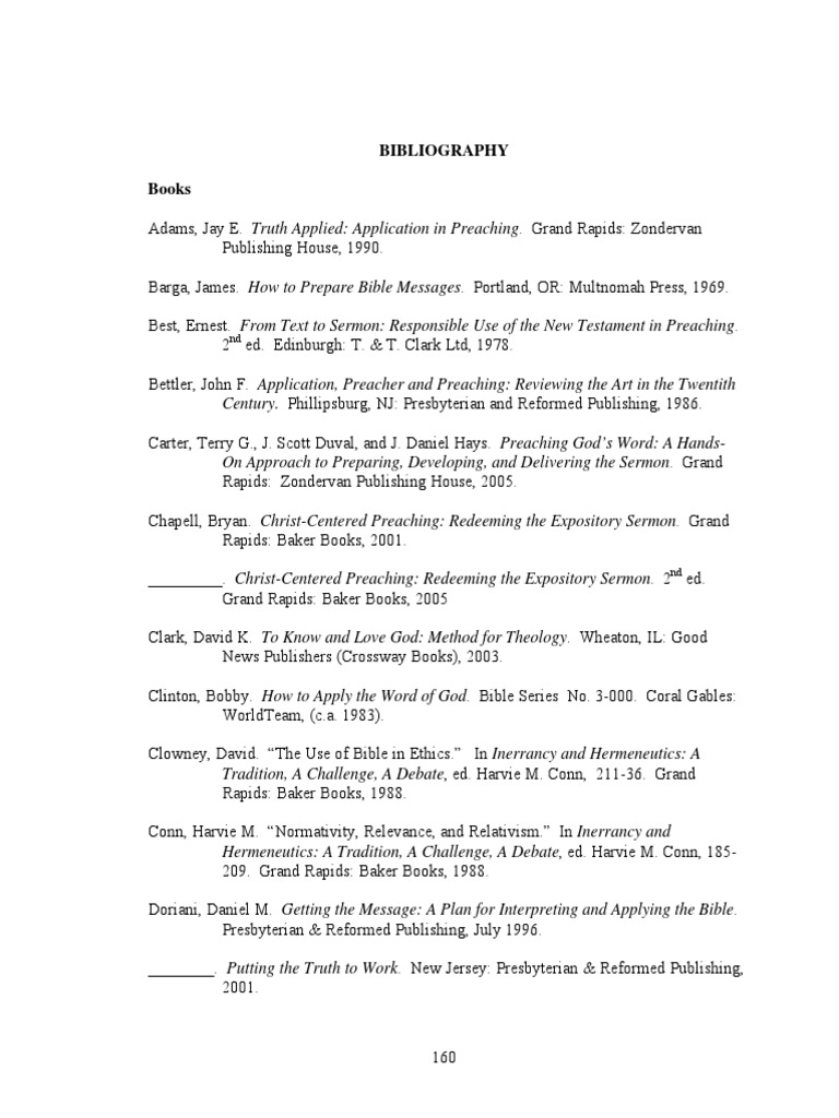 Bibliography For Biblical Application | Download Free PDF | Biblical ...