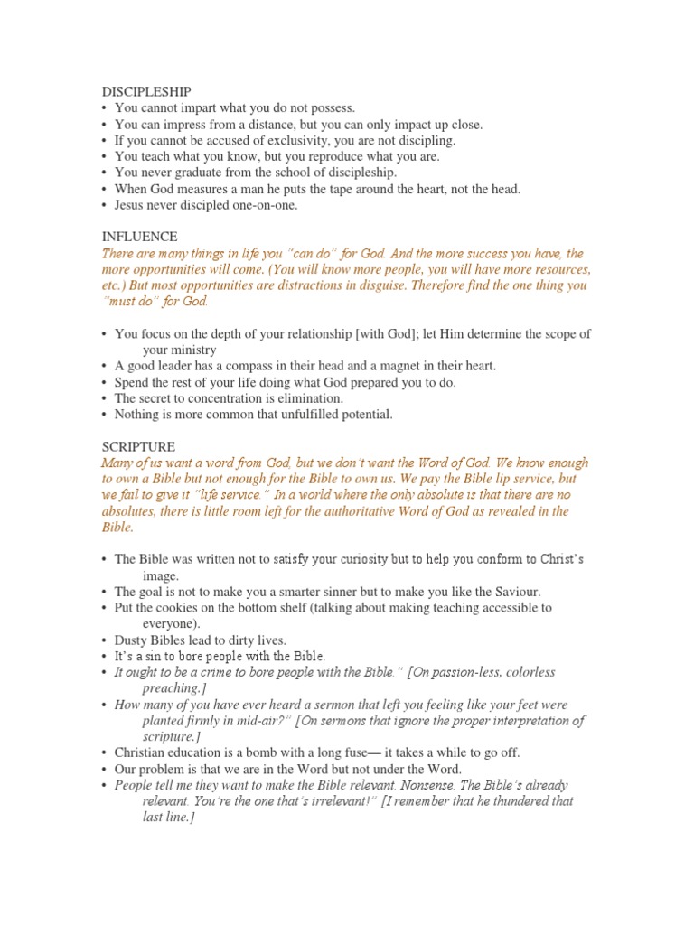 Howard G. Hendricks Quotes | PDF | Disciple (Christianity) | Jesus
