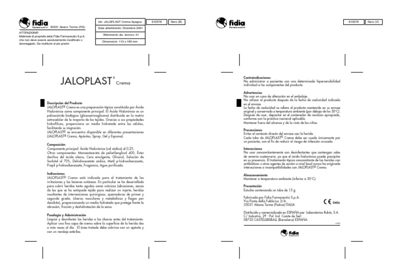 JALOPLAST® Crema: Hidratación y Curación | PDF | Herida ...