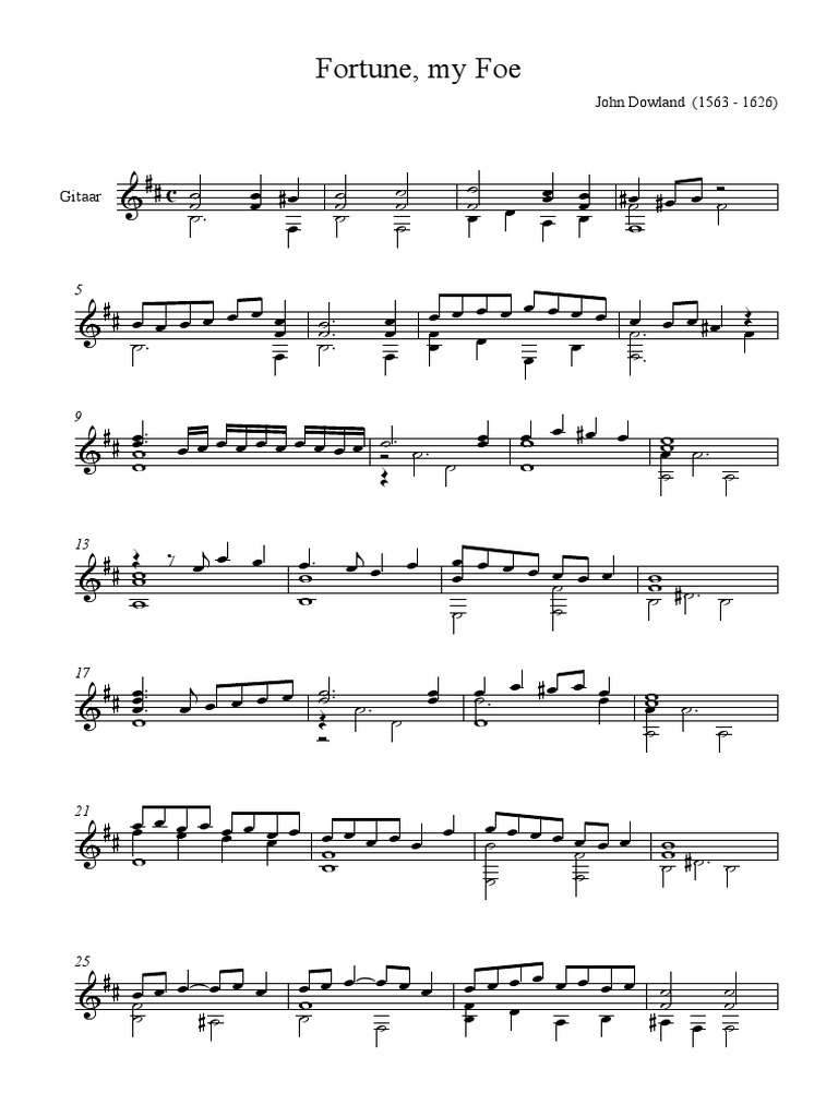 Fortune, My Foe - Sheet Music | PDF